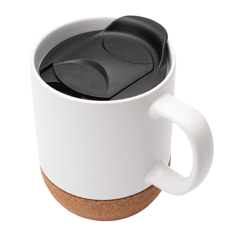 Matte Ceramic Travel Mug - Anti Spill 12 Oz Coffee With Handle Cup Tea ...