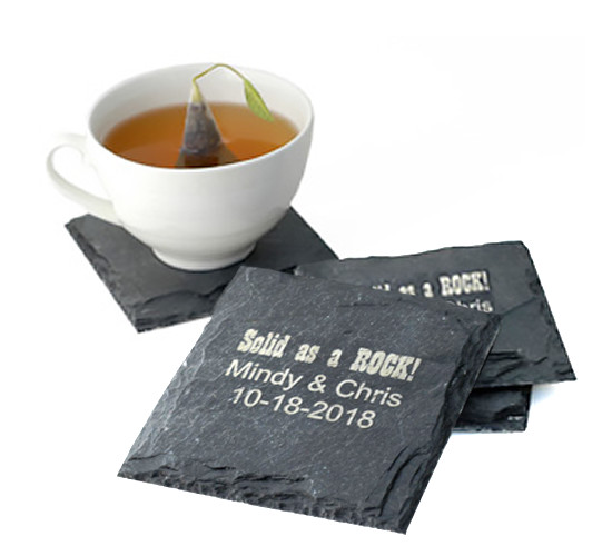 Home & Living Drink & Barware Drinkware Green granite coasters Set of 4 ...