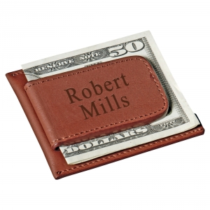 Leather Magnetic Money Clip with Credit Card Holder: HansonEllis.com